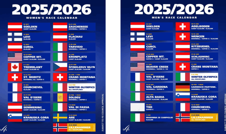 Coupe du monde de ski alpin 2025/2026 : le calendrier dévoilé par la ...